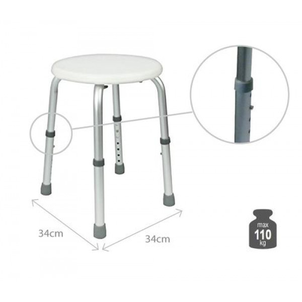 Stolička do sprchy kulatá | DrPanda.cz